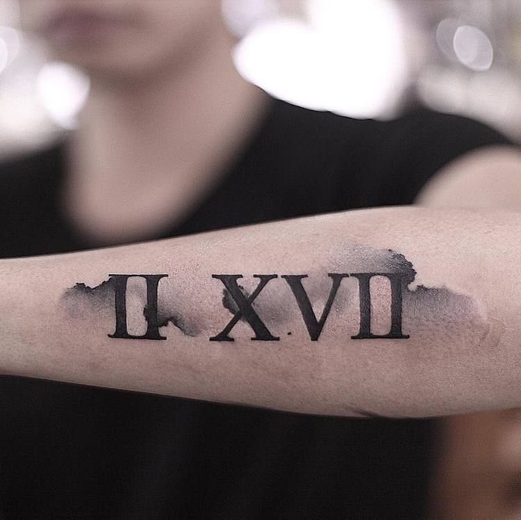 Cursive Numbers Tattoo Cursive Numbers Tattoo
