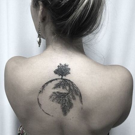 60+ Meaningful Earth Tattoos Designs For Environmentalist (2022) Small ...