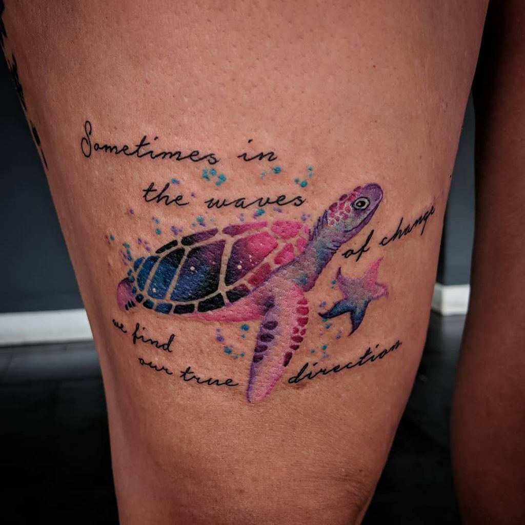 150+ Cute Sea Turtle Tattoos Designs with Meanings (2022) - TattoosBoyGirl