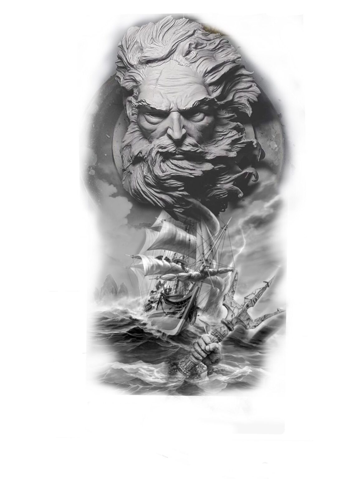 210+ Amazing Poseidon Tattoo Designs with Meanings (2022) Greek Gods ...