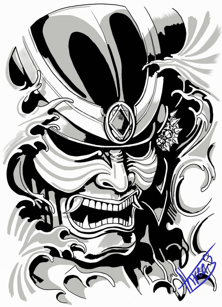 190+ Oni Mask Tattoo Designs with Meaning(2022) - TattoosBoyGirl