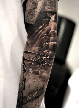 210+ Inspiring Aviation Tattoos Designs (2023) Airplane and Pilot ...
