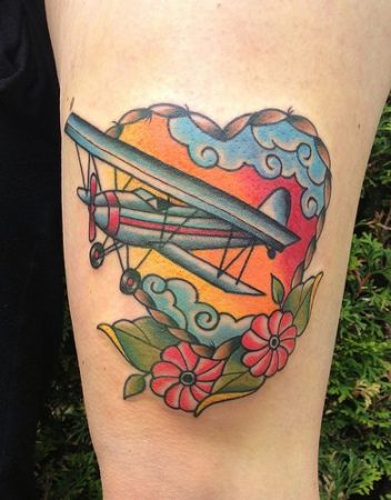 210+ Inspiring Aviation Tattoos Designs (2022) Airplane and Pilot ...
