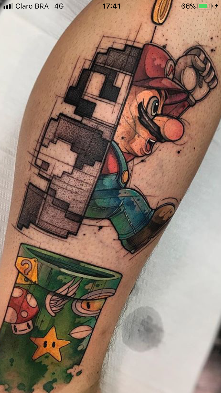 205+ Best Mario Tattoo Designs for Video Game Lovers (2023 ...