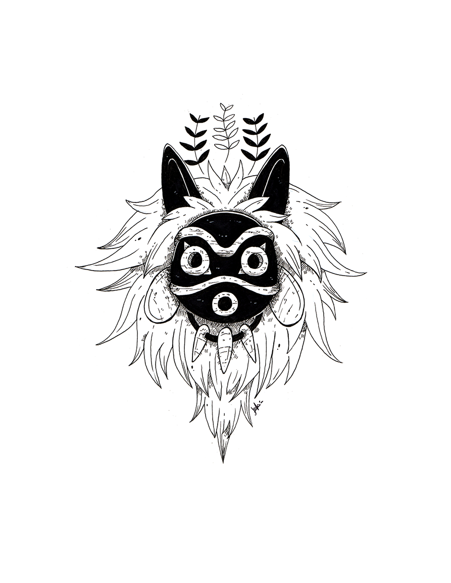 235+ Captivating Princess Mononoke Tattoos Designs and Ideas ...