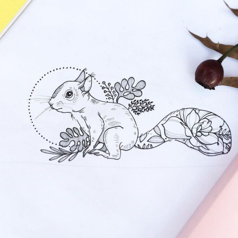 215+ Cute Squirrel Tattoo Designs (2023) - TattoosBoyGirl