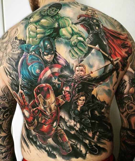 155+ Best Marvel Tattoos Designs (2024) - TattoosBoyGirl