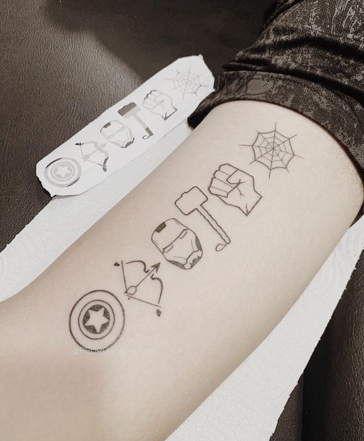 155+ Best Marvel Tattoos Designs (2024) - TattoosBoyGirl