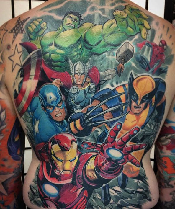 155+ Best Marvel Tattoos Designs (2024) - TattoosBoyGirl