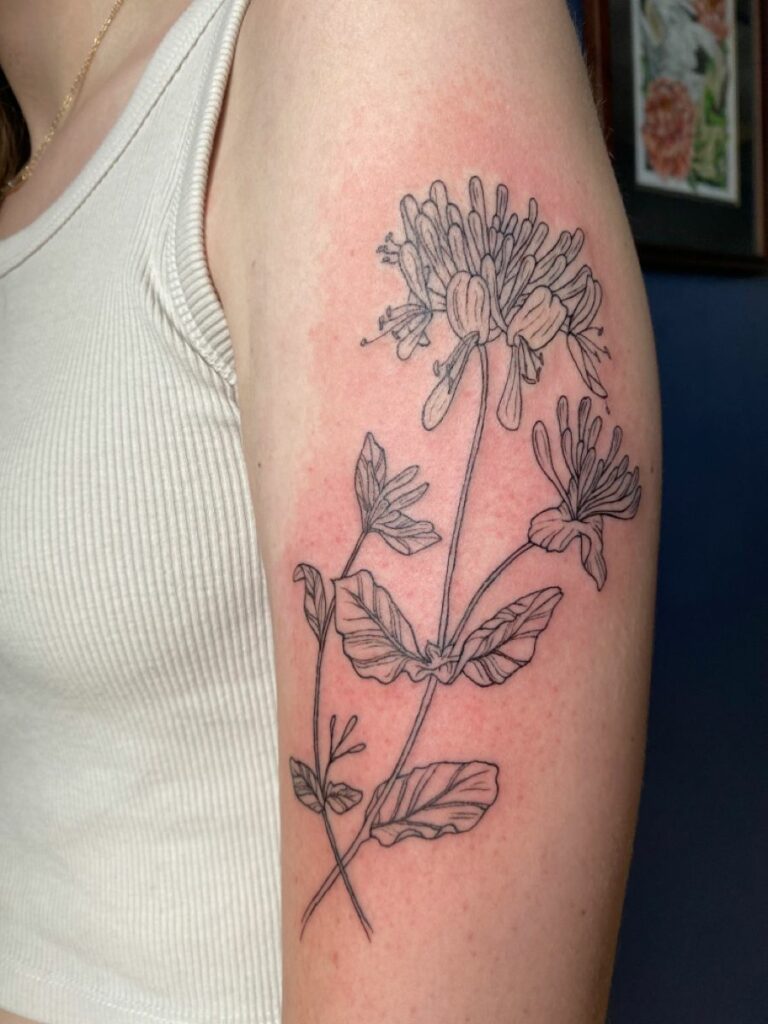 215+ Honeysuckle Tattoo Designs (2024) - TattoosBoyGirl