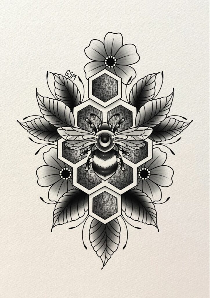160+ Cool Honeycomb Tattoo Designs - TattoosBoyGirl